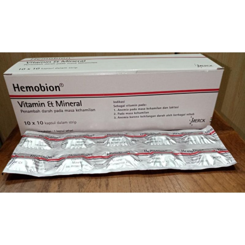 Jual Hemobion strip isi 10 kapsul / vitamin dan mineral / Vitamin ...
