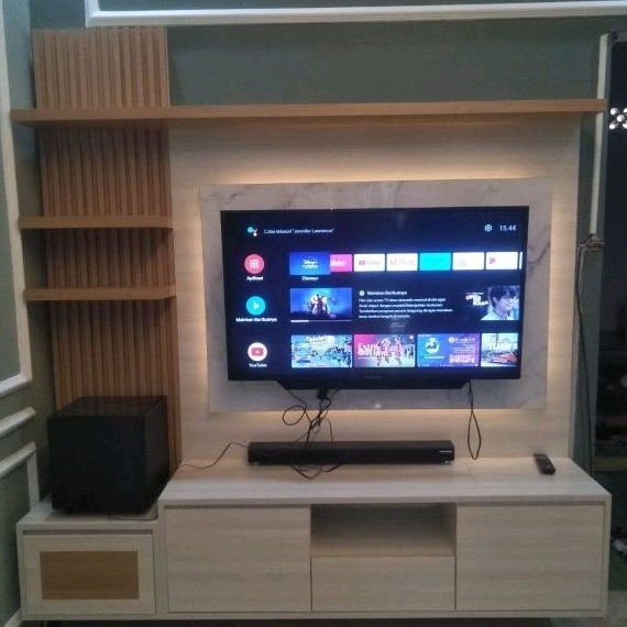 Jual meja backdrop tv panel wpc | Shopee Indonesia