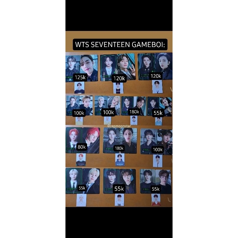 Jual photocard seventeen gameboi (scoups, jeonghan, joshua, hoshi, jun ...