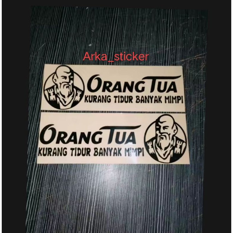Jual STICKER ORANG TUA CUTTING UKURAN 20CM | Shopee Indonesia