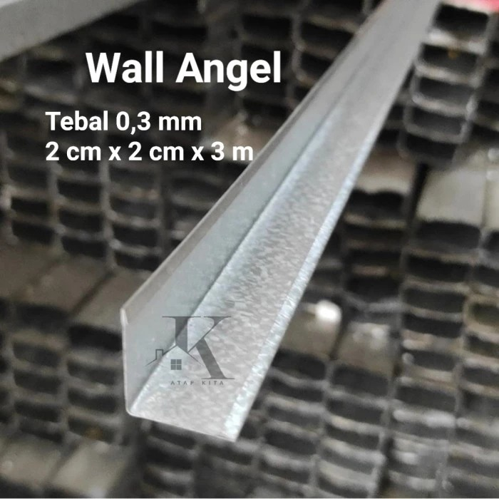Jual Wall Angle / Siku L 2x2 cm / Siku Pinggiran Plafon / Rangka Siku ...
