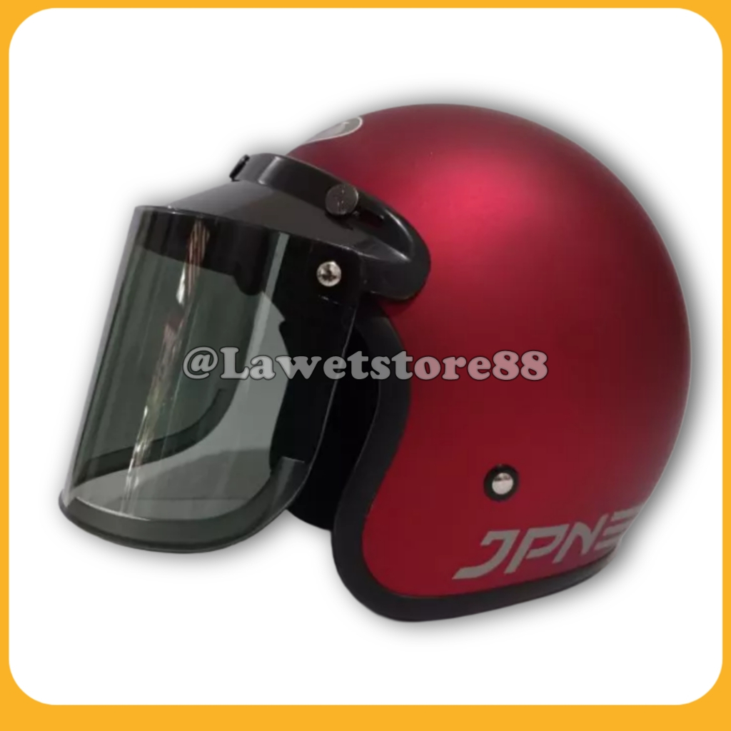 Jual Helm Sepeda Motor Half Face Bogo Jpn Solid Polos Original Warna ...
