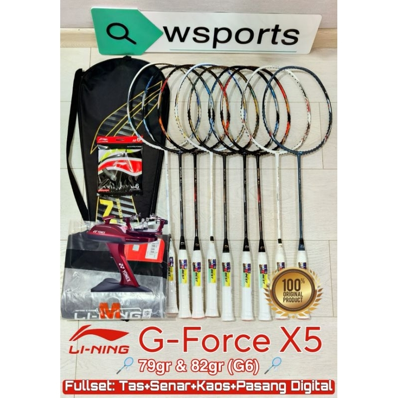 Jual Raket Badminton LiNing G Force G-Force X5 X 5 Original | Shopee ...