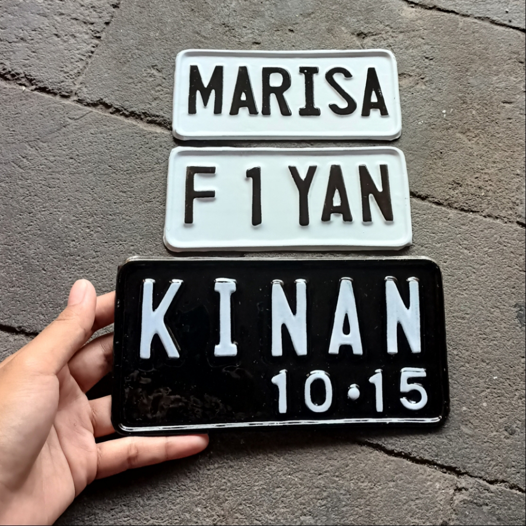 Jual Custom plat nama dan nomor sepeda listrik plat sepeda listrik ...