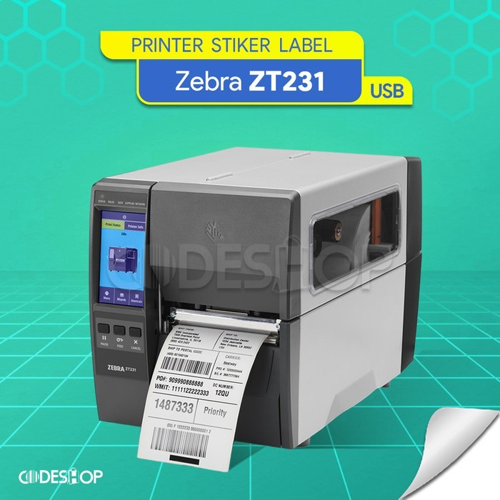 Jual Printer Zebra ZT231 / ZT-231 Cetak Label Asset Warehouse | Shopee ...