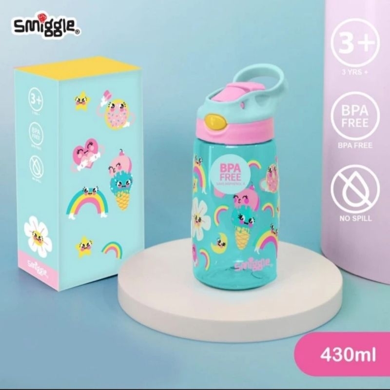 Jual SMIGGLE NEW MOVIN Junior Botol Aiqr Minum Sedotan Silicone - 430ml - CAR & Flower | Shopee ...