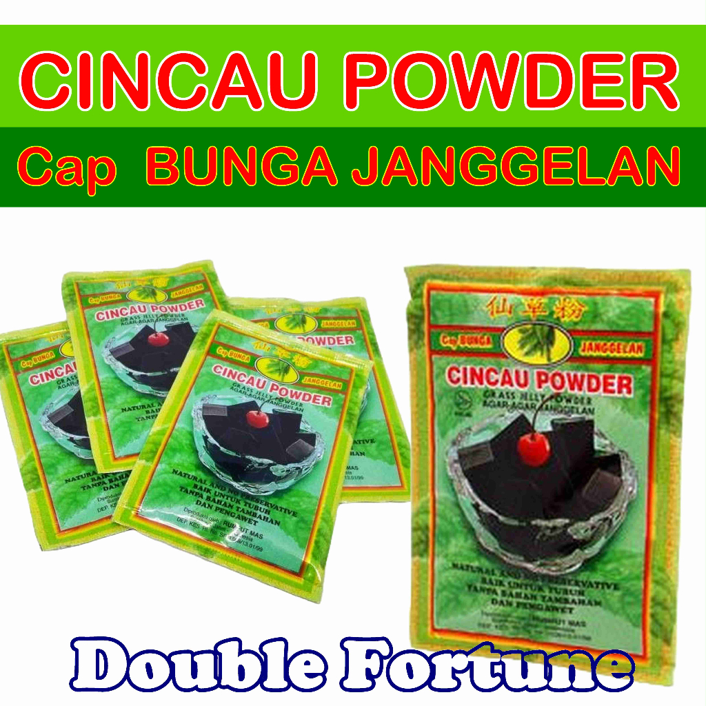 Jual CINCAU POWDER CAP BUNGA JANGGELAN GRASS JELLY POWDER SACHET 33gr ...