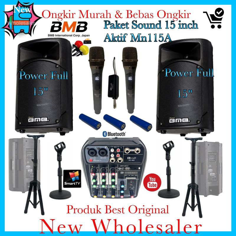 Jual Paket Sound system BmB MN115A Aktif double power 15 ich Perfect ...