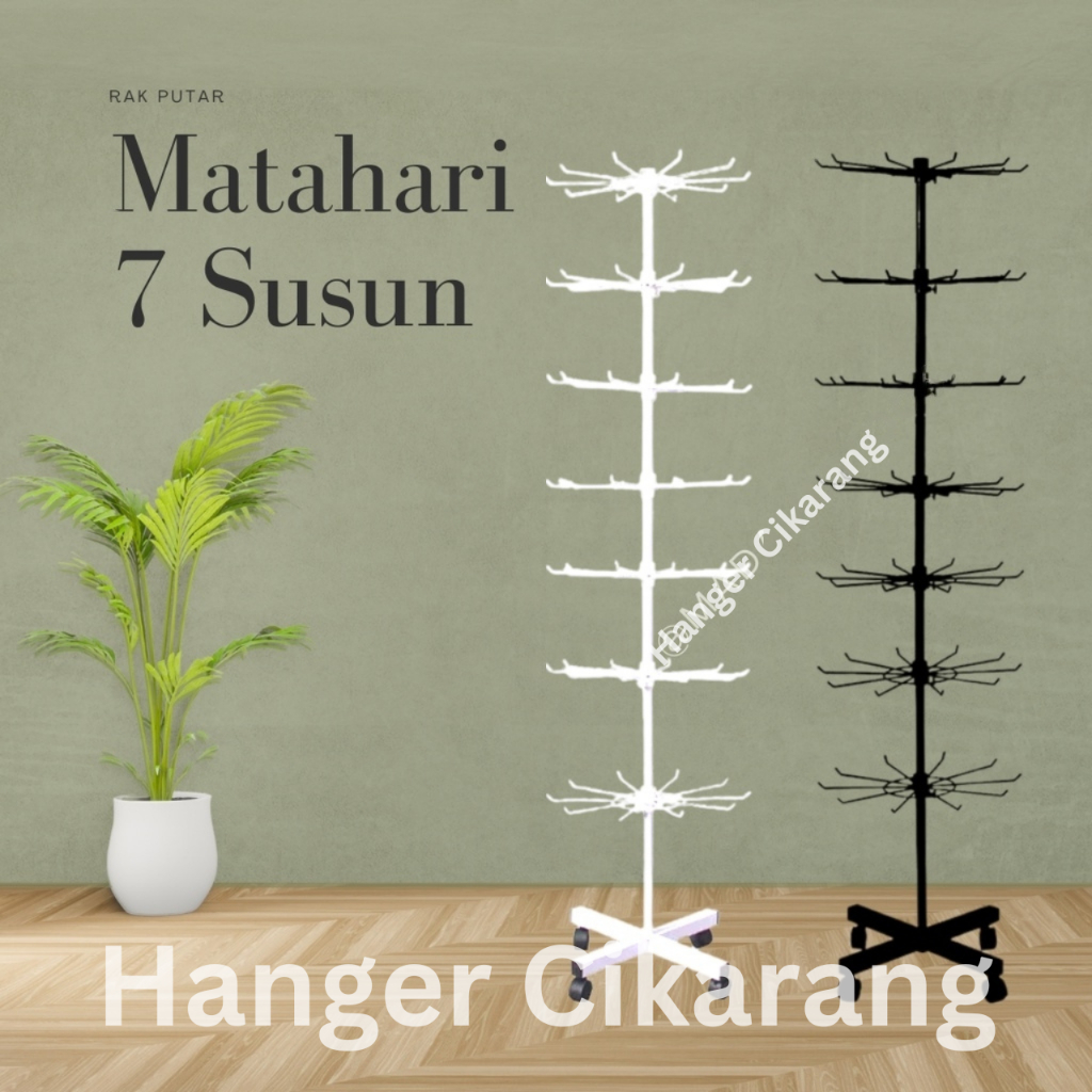 Jual Rak Display Putar Matahari 7 Susun Gantungan Aksesoris Display ...