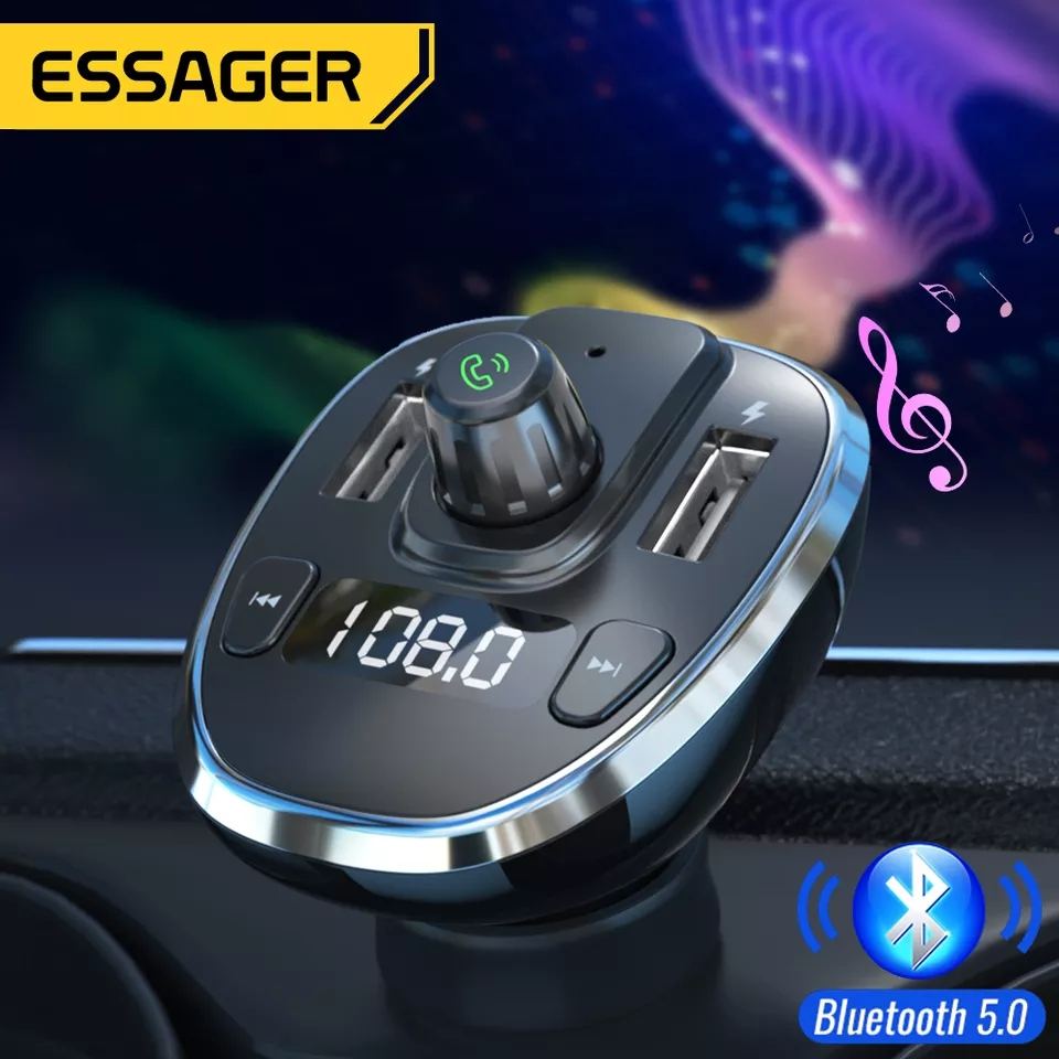 Jual ESSAGER Dynamic Adaptor Car Charging Mobil Dual USB Port Phone ...
