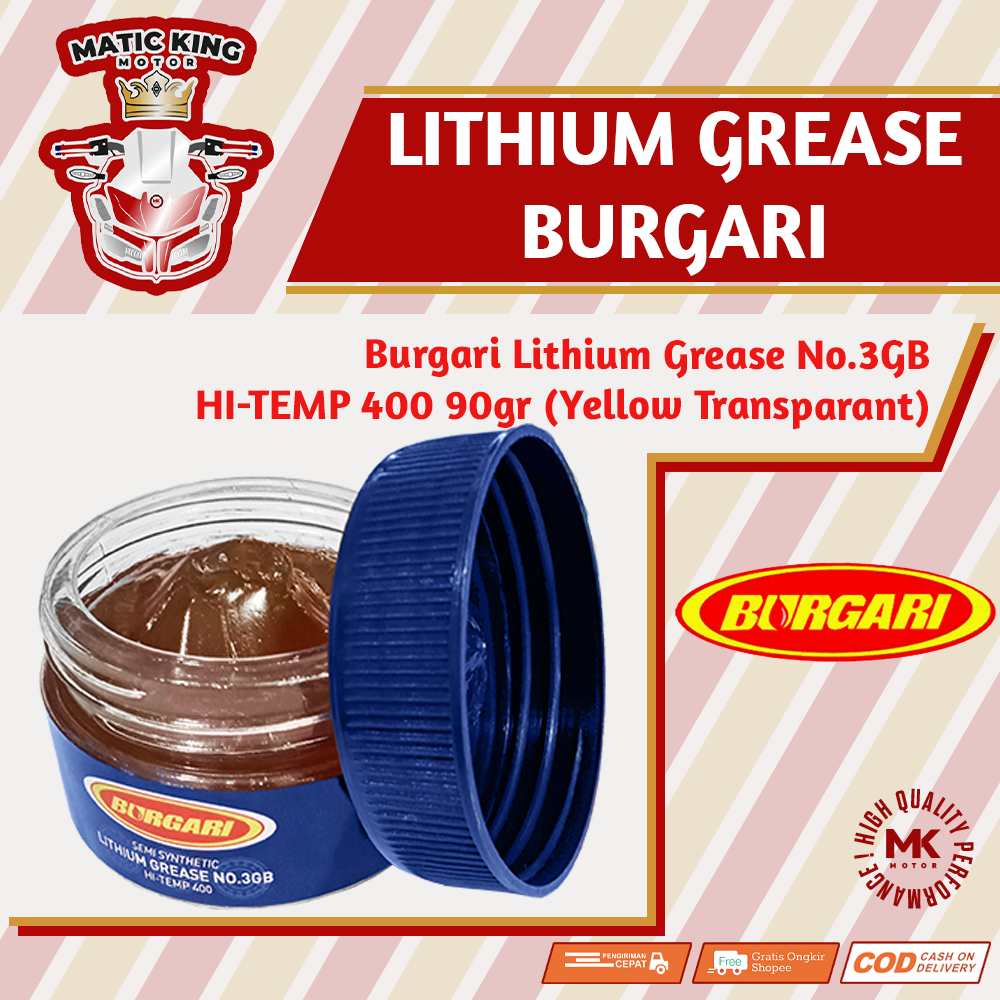 Jual Grease minyak gemuk pelumas Bearing CVT lithium yellow BURGARI ...