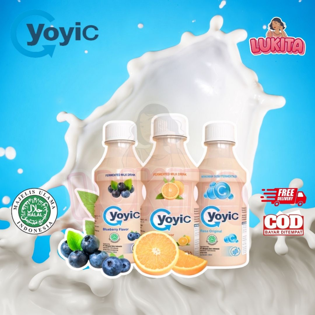 Jual YoyiC Yogurt 130ml (1 Lusin 12 Botol) Bisa Mix Rasa Original Jeruk ...