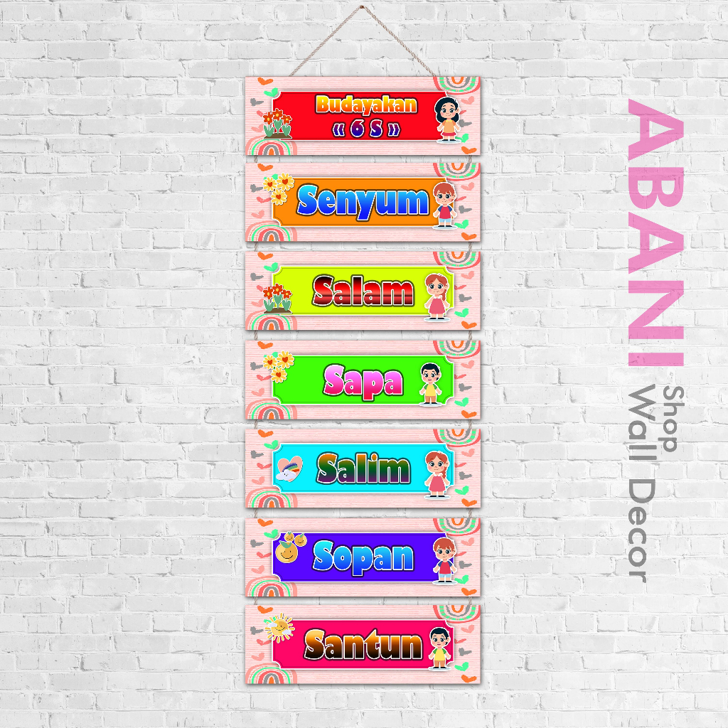 Jual Poster Edukasi Hiasan Dinding Kelas TK SD SMP Dekorasi Dinding Kelas Rukun Islam Rukun Iman ...