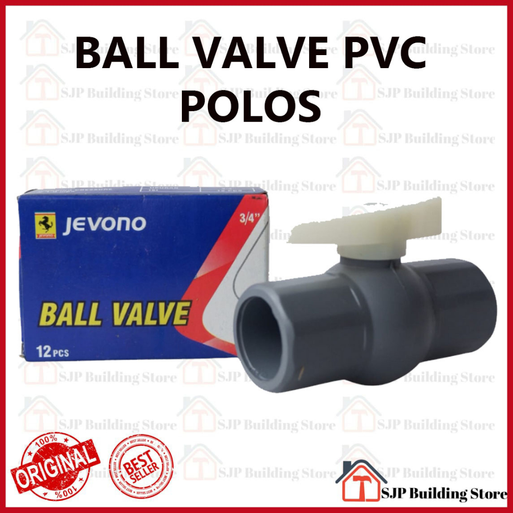 Jual Ball Valve 1/2 3/4 1Inci PVC / Stop Kran Pipa Ballvalve PVC 1/2” 3/4" / Stop Keran 1/2 Inch ...