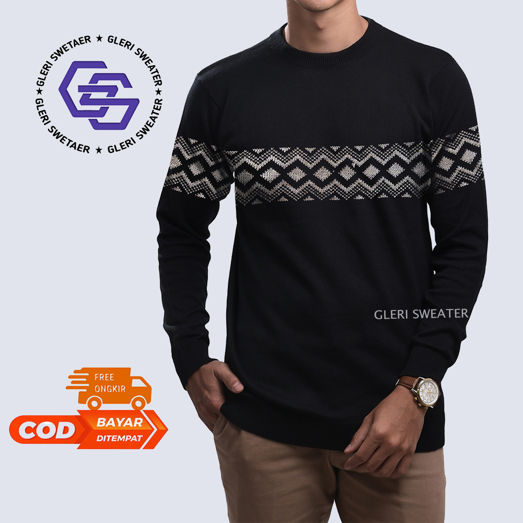 Jual Sweater Pria Gleri Tribal Sweater Pria Pakaian Pria Sweter Rajut ...