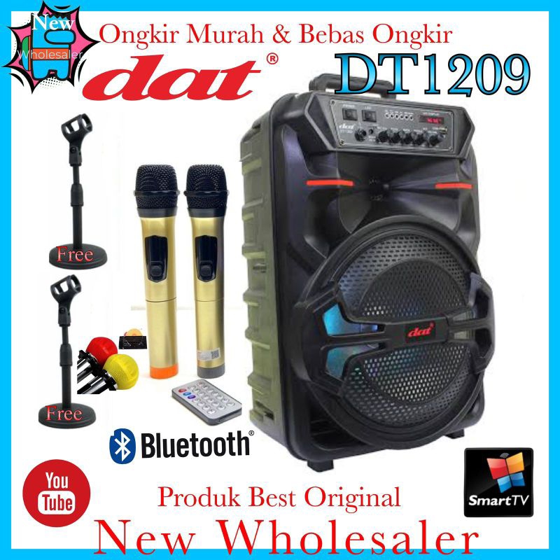 Jual speaker Aktif Portable Wireless DAT DT1209 12 inch Resmi Sound ...