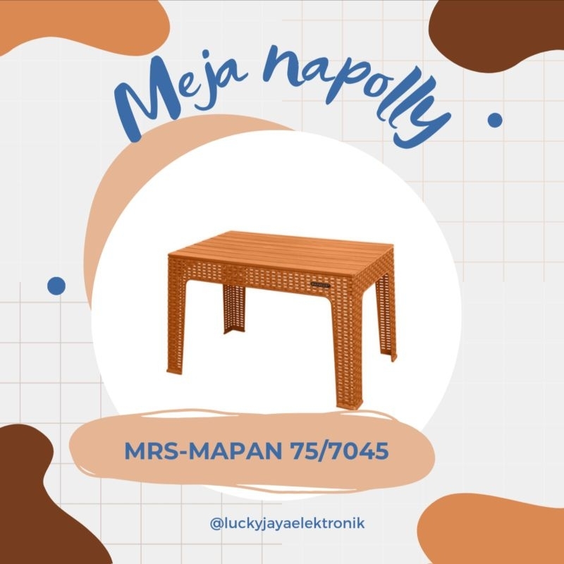 Jual MEJA NAPOLLY MRS-MAPAN 75/7045 | Shopee Indonesia
