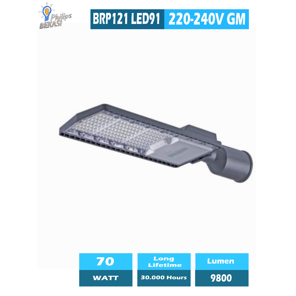 Jual Lampu Jalan LED Philips BRP121 LED91/CW 70W 220-240V GM | Shopee Indonesia