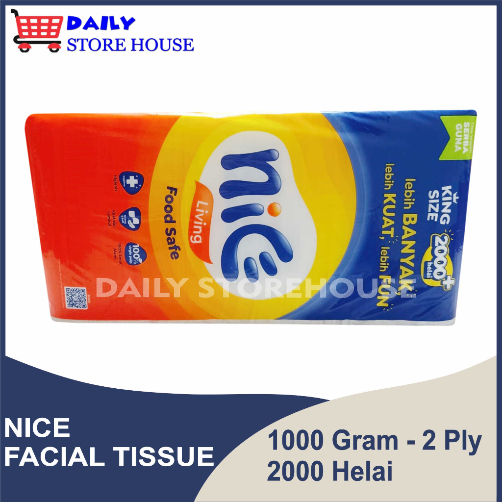 Jual Tissue Facial Nice Living 2 Ply 1000 Gram 2000 Helai | Shopee ...