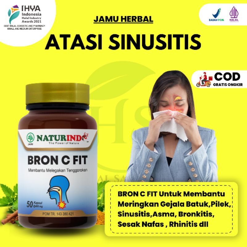 Jual Herbal Sinusitis Hidung Tersumbat Pilek Paling Ampuh Jamu BRON C ...