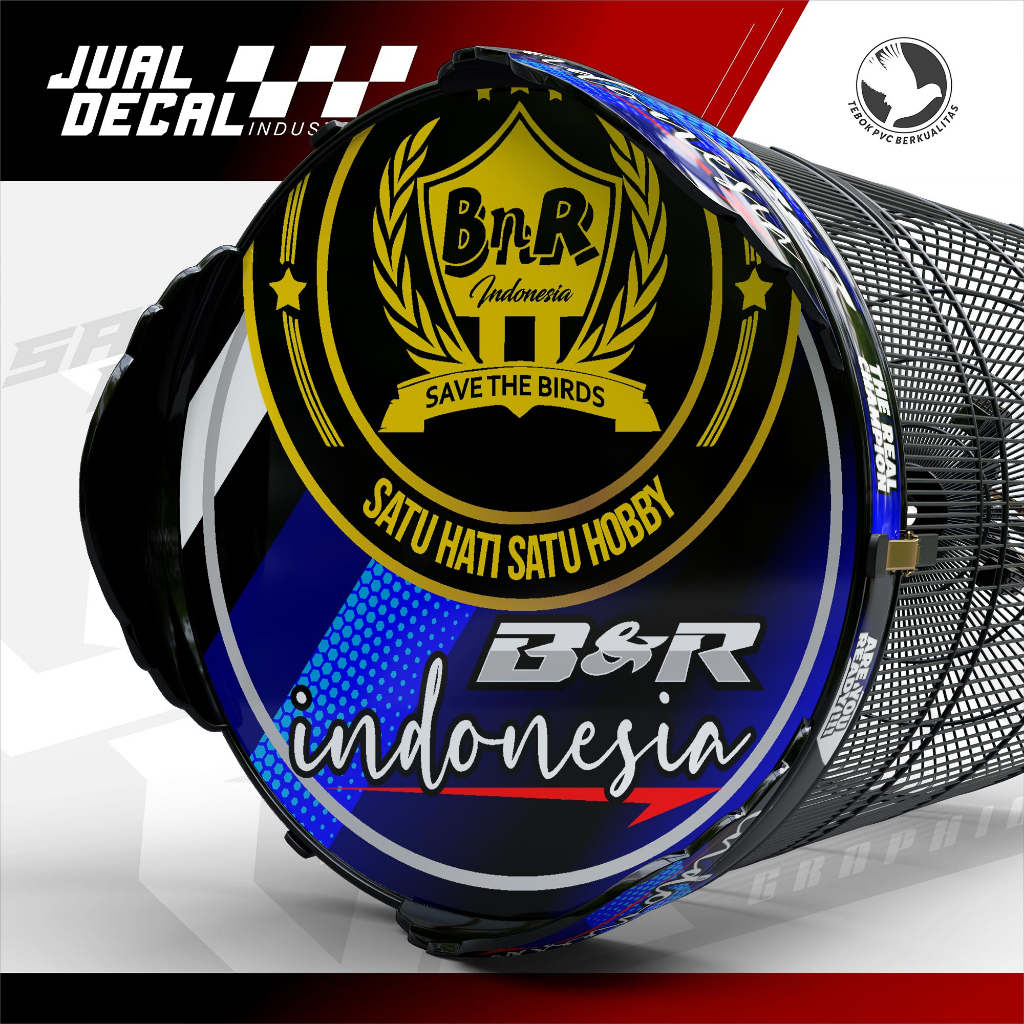 Jual Stiker Sangkar Decal Tebok MURAI BNR INDONESIA Kandang Burung ...
