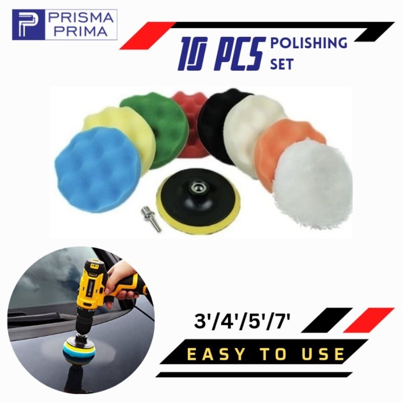 Jual Mata Bor Spon Poles Busa Sponge Wool Polishing Pad Wax Compound ...