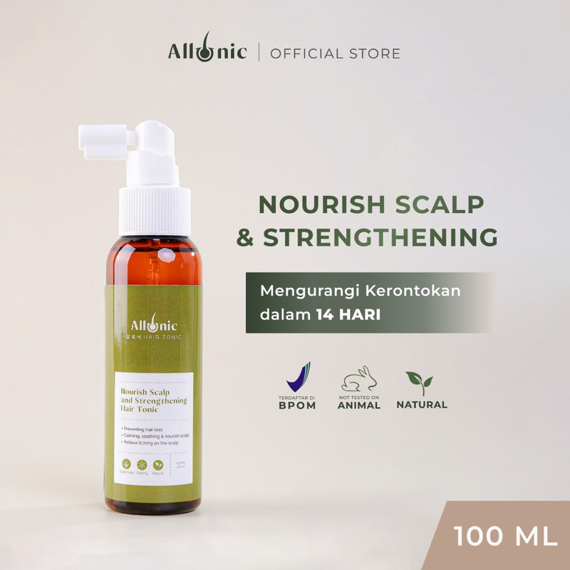 Jual Allonic Nourish Scalp and Strengthening Hair Tonic | Shopee Indonesia