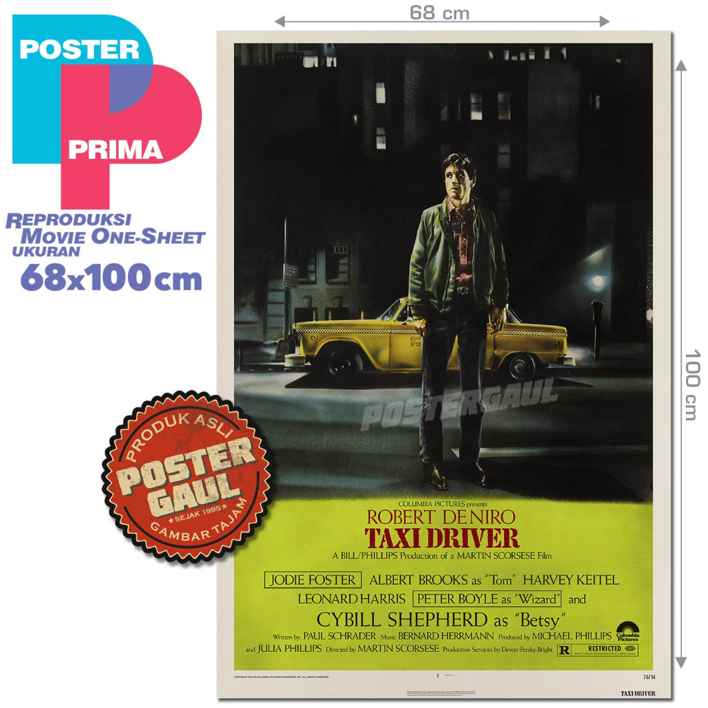 Jual Poster Prima Reproduksi Movie One-Sheet TAXI DRIVER #TOS120 - size ...