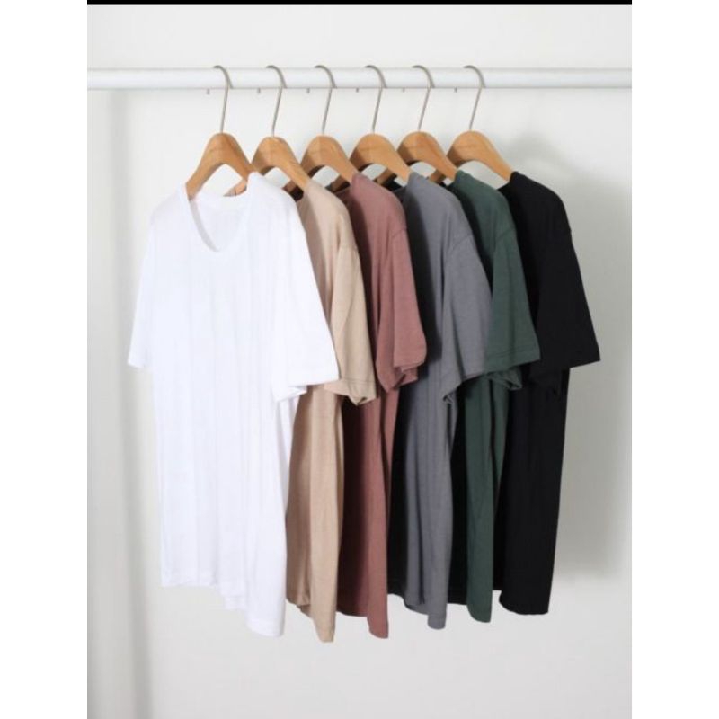 Jual KOAS POLOS LENGAN PENDEK 24S COTTON COMBED UNISEX / KAOS POLOS ...