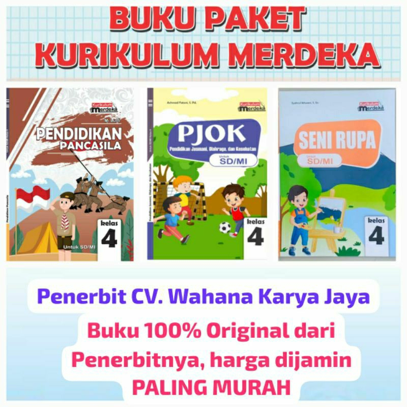 Jual BUKU KELAS 4 - PEND. PANCASILA (PKN), PJOK, SENI RUPA SD KELAS IV CV WAHANA KARYA JAYA ...