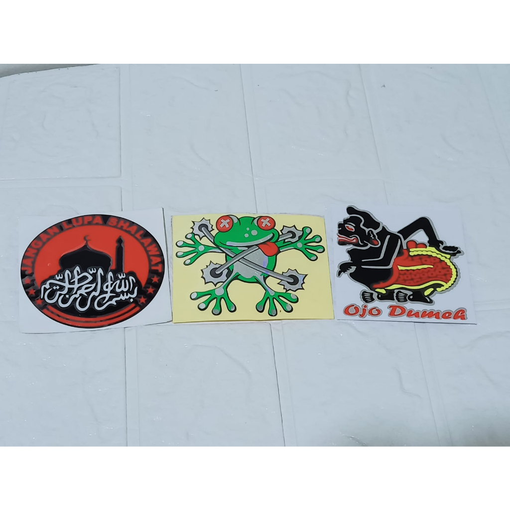 Jual 3 Buah Sticker Cutting Semar masjid dan kodok TPSP01 | Shopee ...