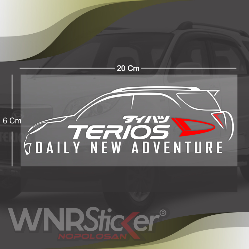 Jual Stiker Cutting Terios Konde Variasi Kaca Mobil Daily New Adventure ...