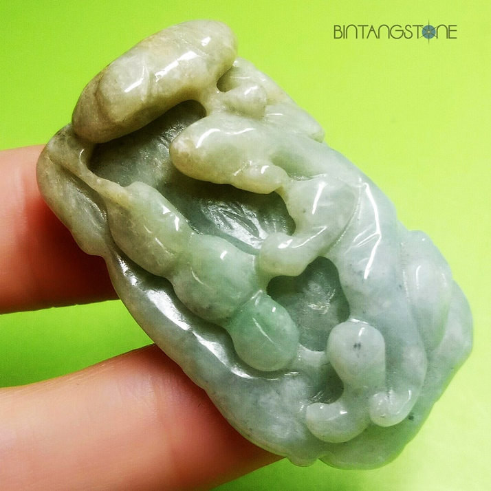 Jual Bersertifikat Giok Kuno 3D Naga Asli Burma Type A Yellow Jadeite ...