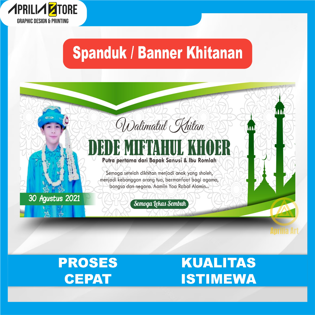 Jual Spanduk / Banner / Backdrop Custom Khitanan Sunatan | Shopee Indonesia