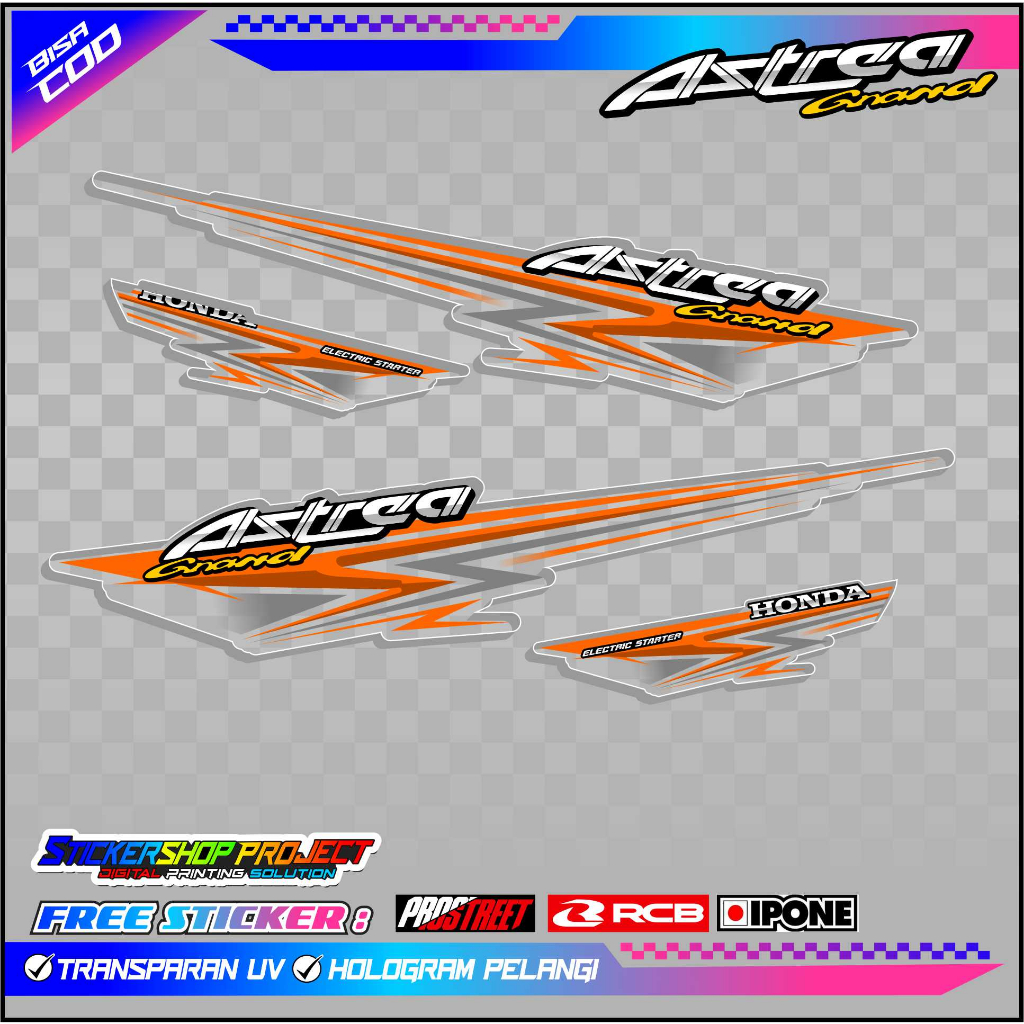 Jual STRIPING VARIASI MOTOR ASTREA GRAND TRANSPARAN UV / STICKER LIST ...