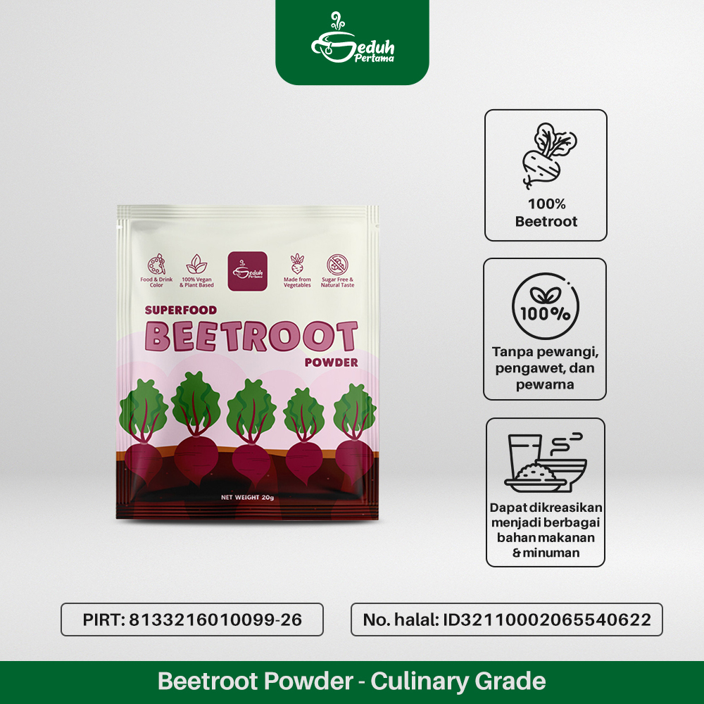 Jual Beetroot Superfood Powder - Bubuk Buah Bit Merah Food Grade ...
