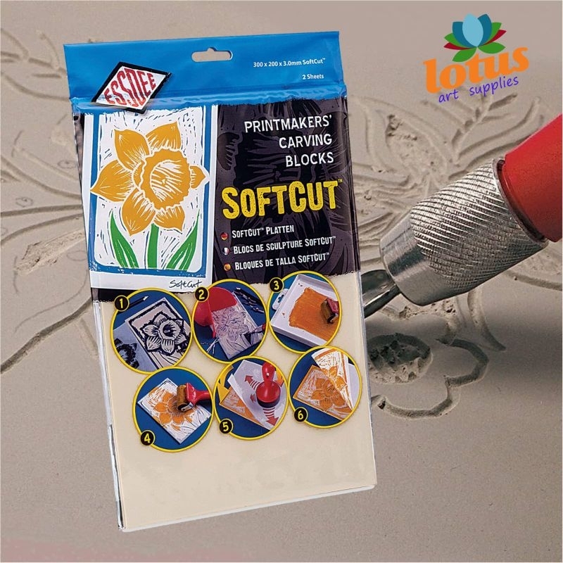 Jual ESSDEE SoftCut Carving Block 3mm x 150mm x 105mm x 2pcs | Shopee ...