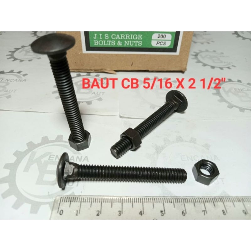 Jual 200 SET BAUT CB 5/16 X 2 1/2" / BAUT PAYUNG / BAUT PAGAR/ BAUT BAK ...
