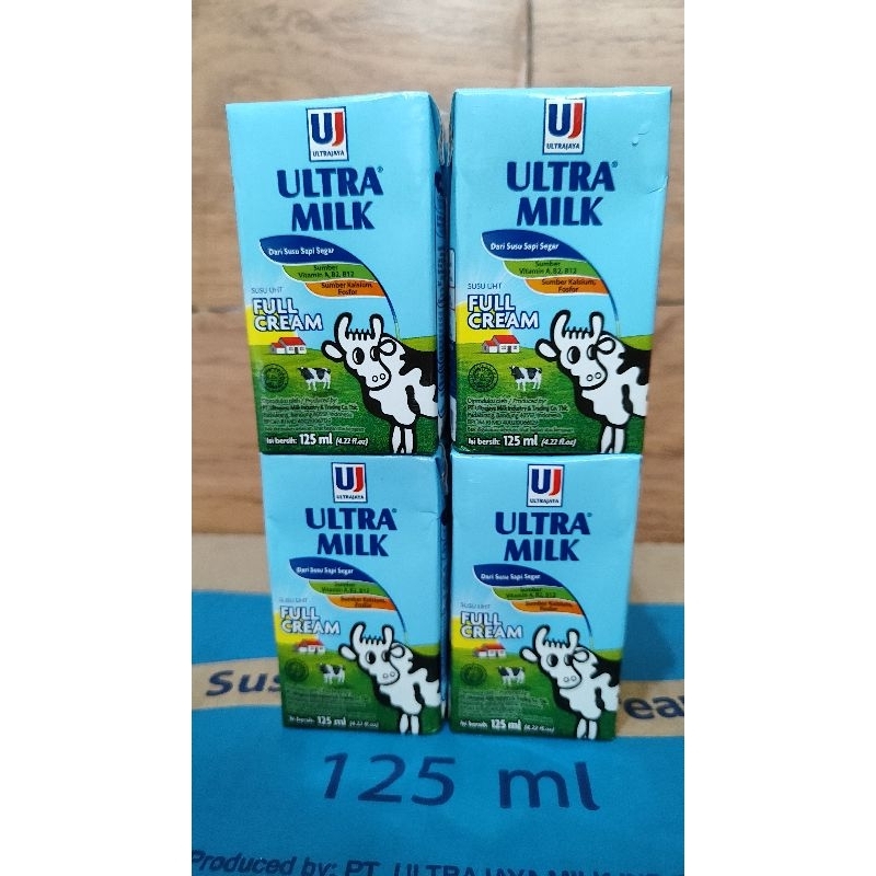 Jual Ultra Milk Susu UHT Full Cream 125 ml (isi 8 pcs) | Shopee Indonesia
