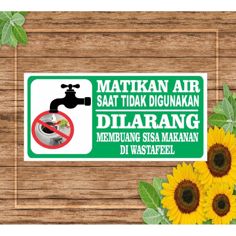 Jual stiker dilarang membuang sisa makanan ke wastafeel | Shopee Indonesia