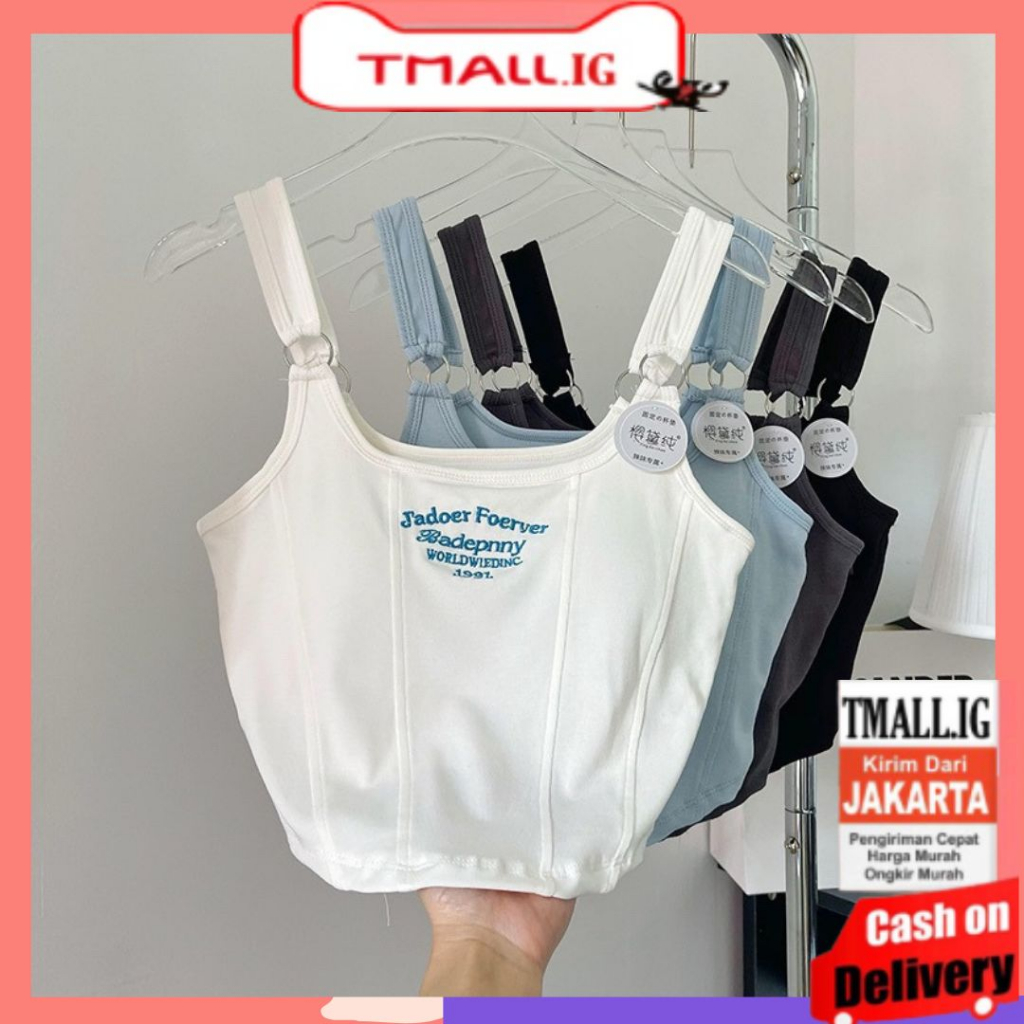 Jual ♕ Tmall ♕ TM-252 Tanktop Sport Wanita Tanktop Bra Fashion Trendy Atasan Wanita | Shopee ...