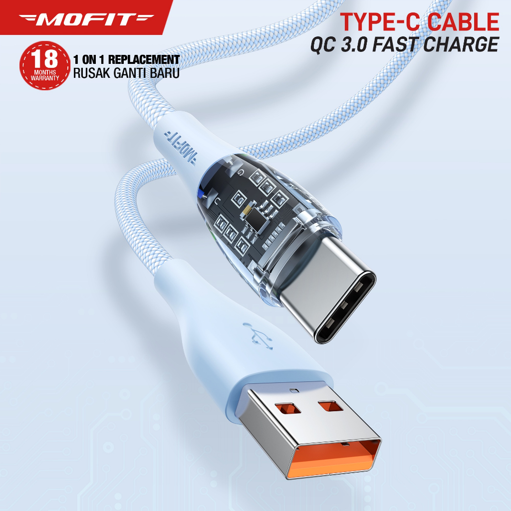 Jual MOFIT AC-150 Kabel Data USB-A to TypeC Quick Charge 3.0A 66W ...