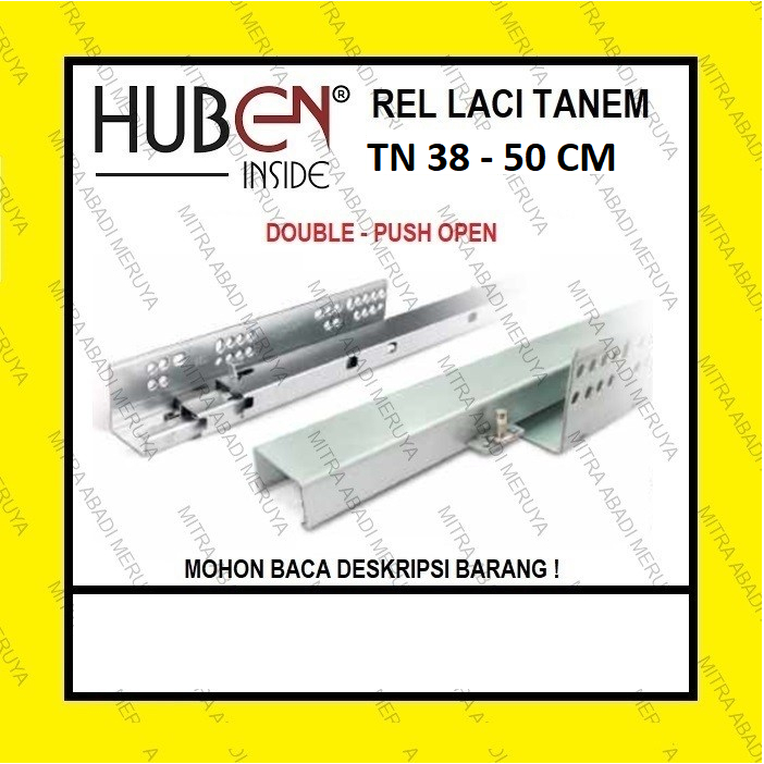 Jual Rel Laci Tanem HUBEN TN38 50 CM Push Open TN 38 Tanam Push To Open ...