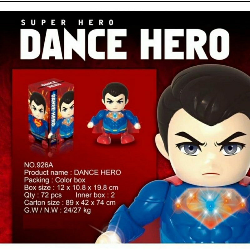 Jual Mainan robot dance hero superman robot goyang super hero | Shopee ...