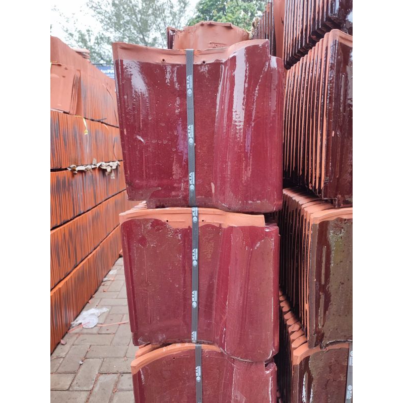 Jual Genteng Keramik KIA Rubby Maroon KW 2 Kenteng Murah Atap Rumah ...