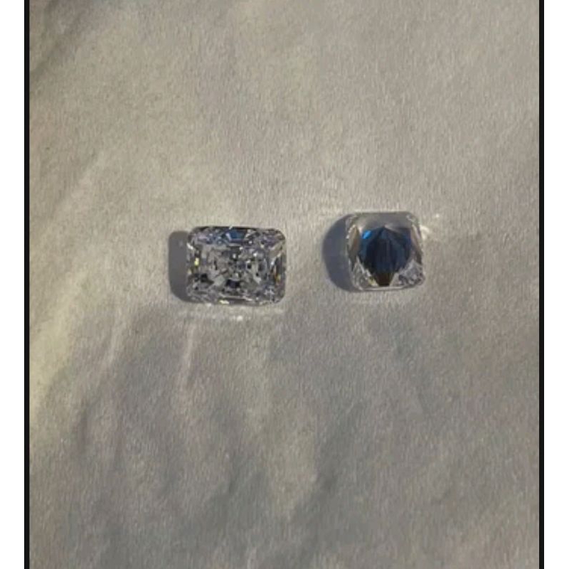 Jual White simulant diamond Radiant cutting american Size 7x9 Harga ...