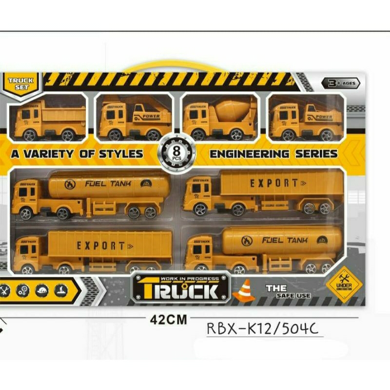Jual Mainan Anak RBX-K12 Truck 8 Set Work In Progress | Shopee Indonesia