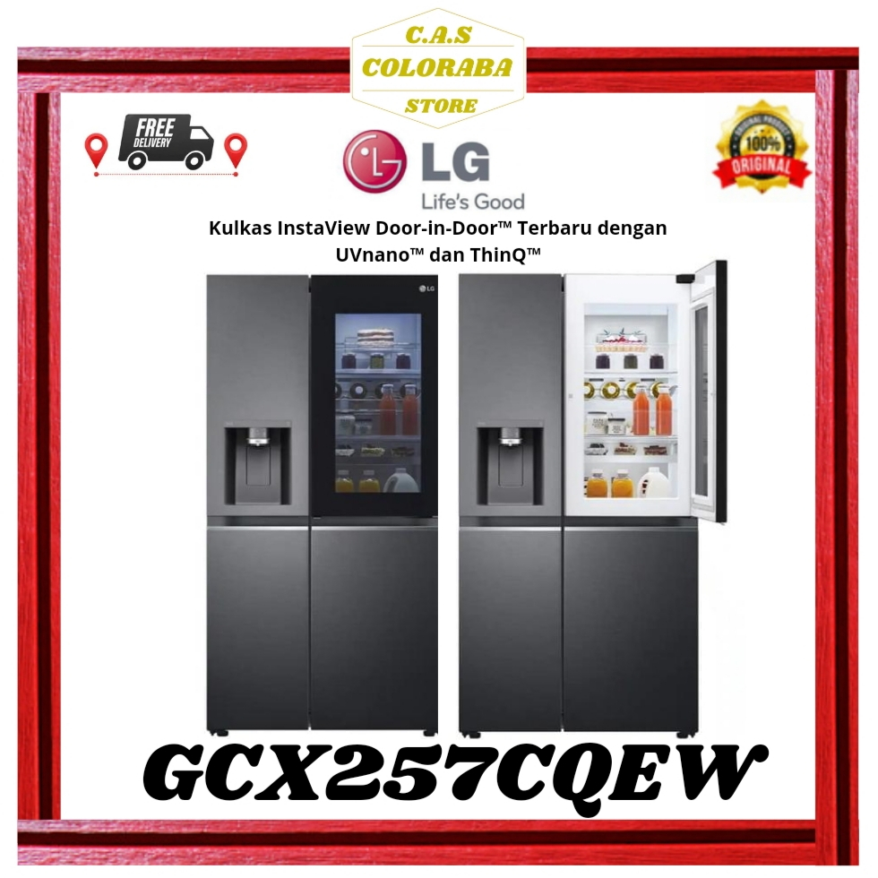 Jual KULKAS LG GCX257CQEW KULKAS SIDE BY SIDE INVERTER GC-X257CQEW GCX257 GC-X257 257CQEW ...