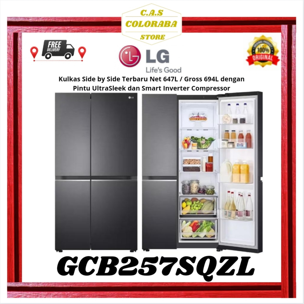 Jual KULKAS LG GCB257SQZL KULKAS SIDE BY SIDE INVERTER GC-B257SQZL GCB257 GC-B257 257SQZL ...