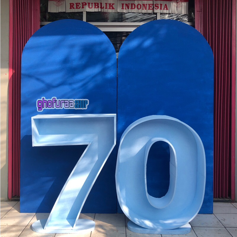 Jual Paket Dekorasi Backdrop Styrofoam 2x2 meter dan angka styrofoam ...